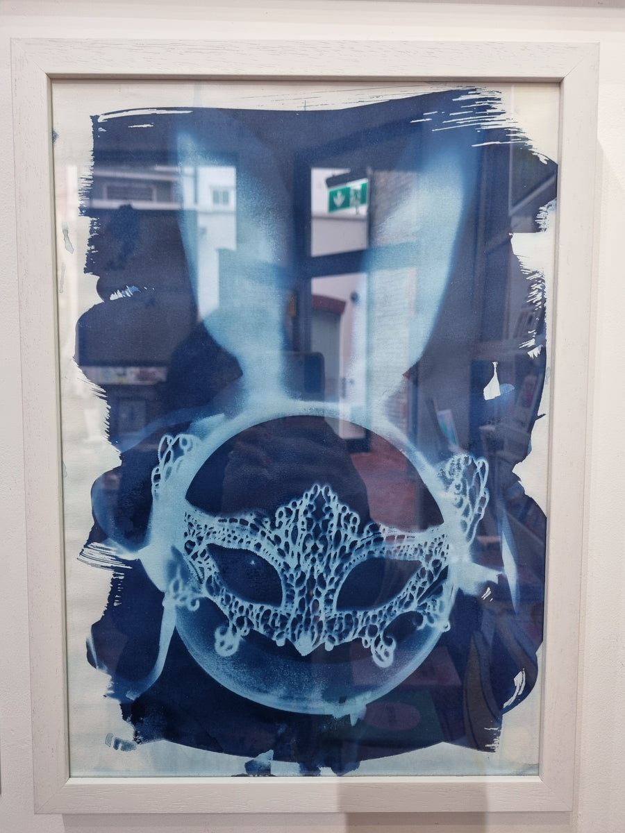 Emily Paxton - Cyanotype Original - Lost behind the mask – Paxton+Glew