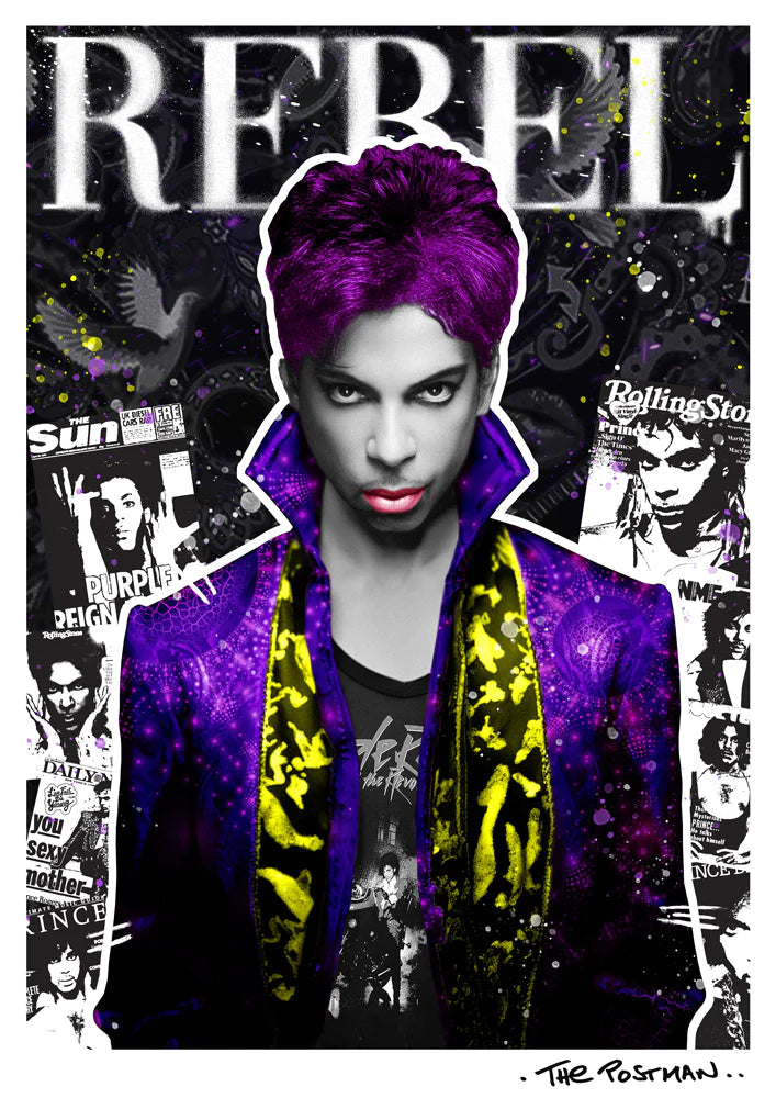Prince - Rebel - The Postman - Hand Finished A3 Giclee Print PREORDER ...